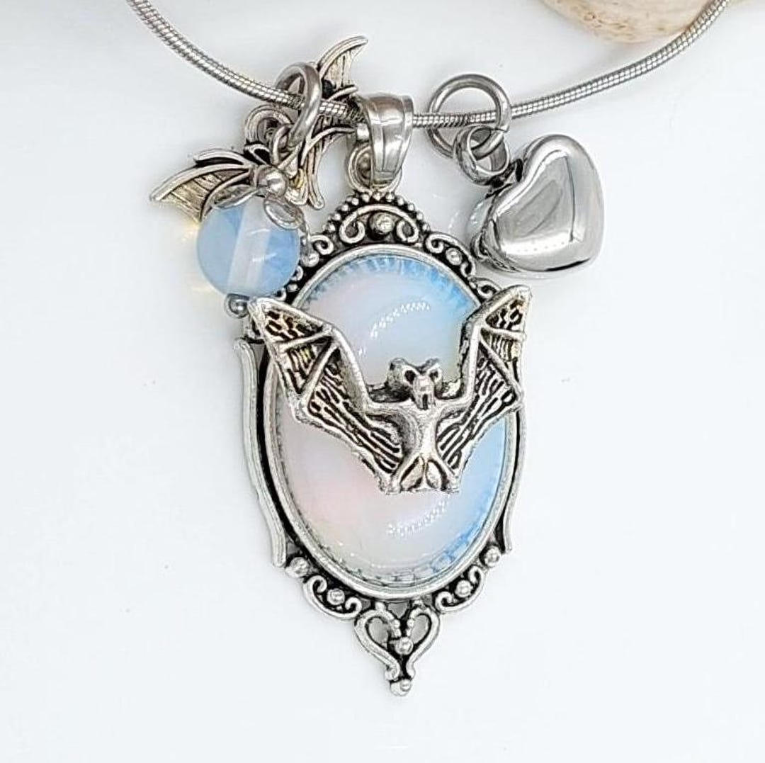 Vampire Bat Urn Pendant Necklace for Ashes | Cremation Jewelry | Amulet ...
