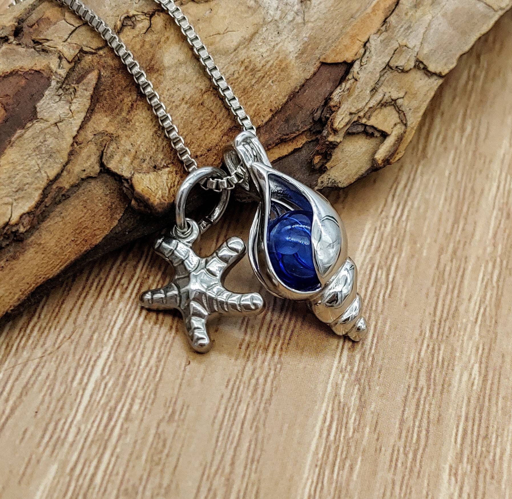 Sterling Silver Shell Urn Locket Necklace | Cremation Jewellery ...