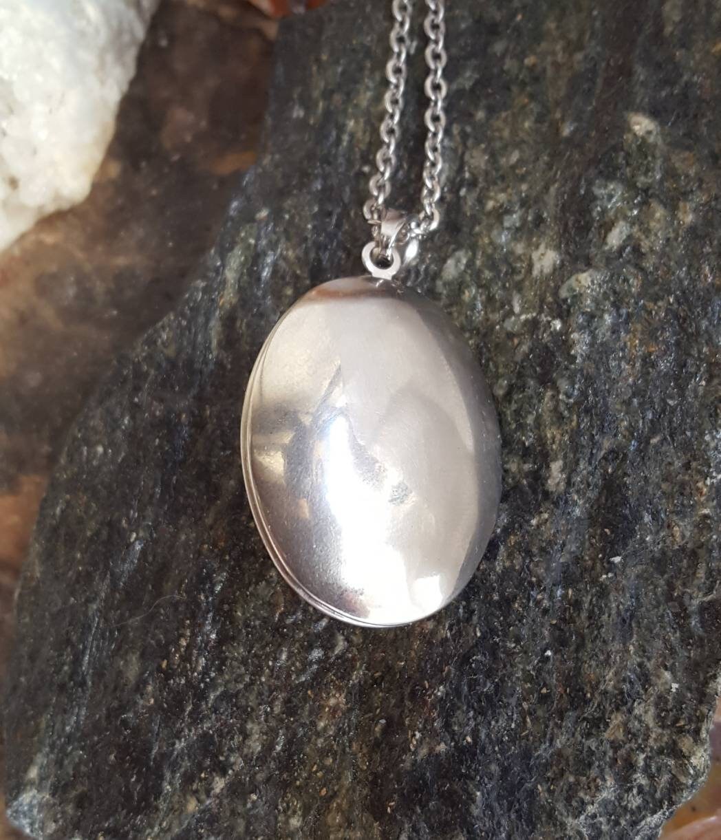 Sleeping Beauty Blue Agate Locket | Something Blue Keepsake | Stainless ...