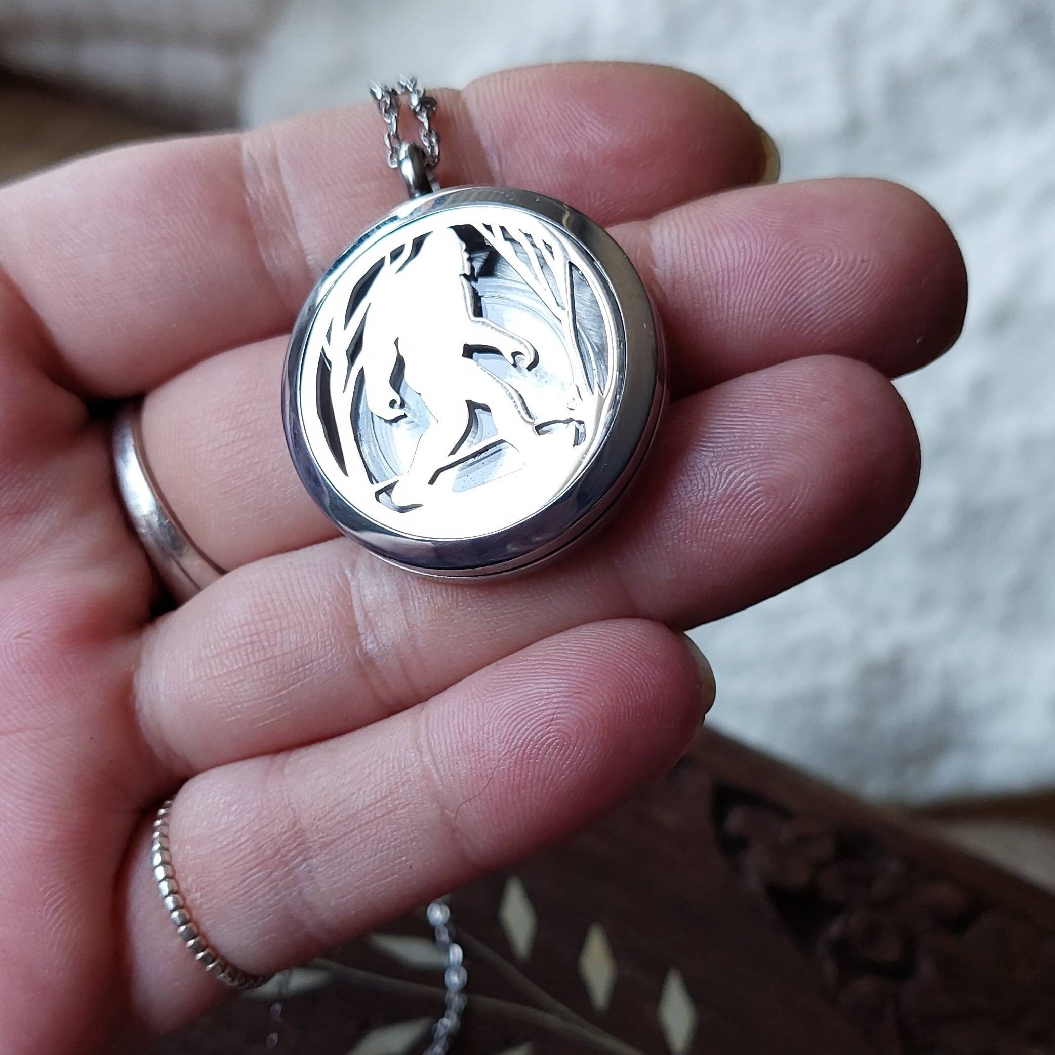 Sasquatch, Big Foot Locket Urn Necklace for Ashes or Lock of Hair ...