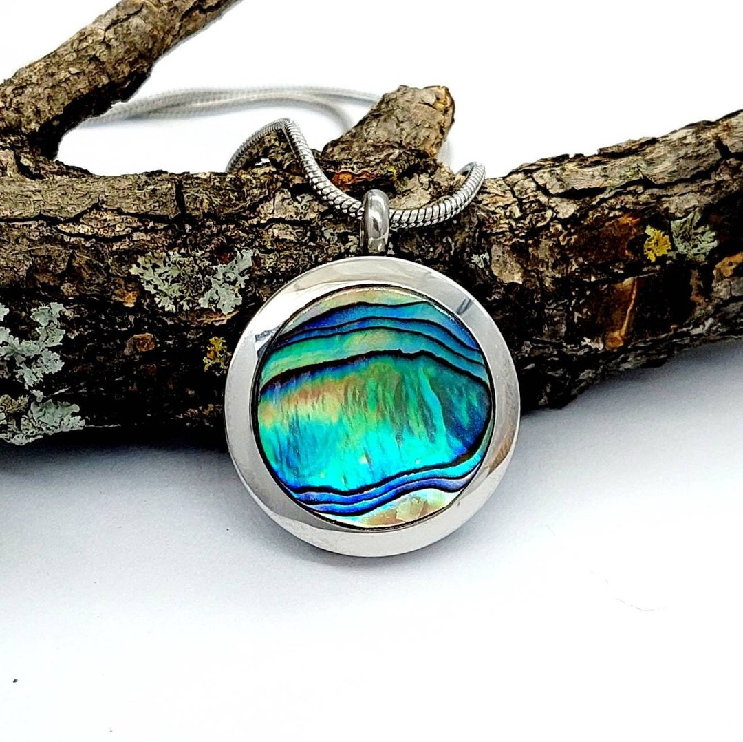 Abalone Shell Locket to Hold a Keepsake | Urn Necklace for Human Ashes ...