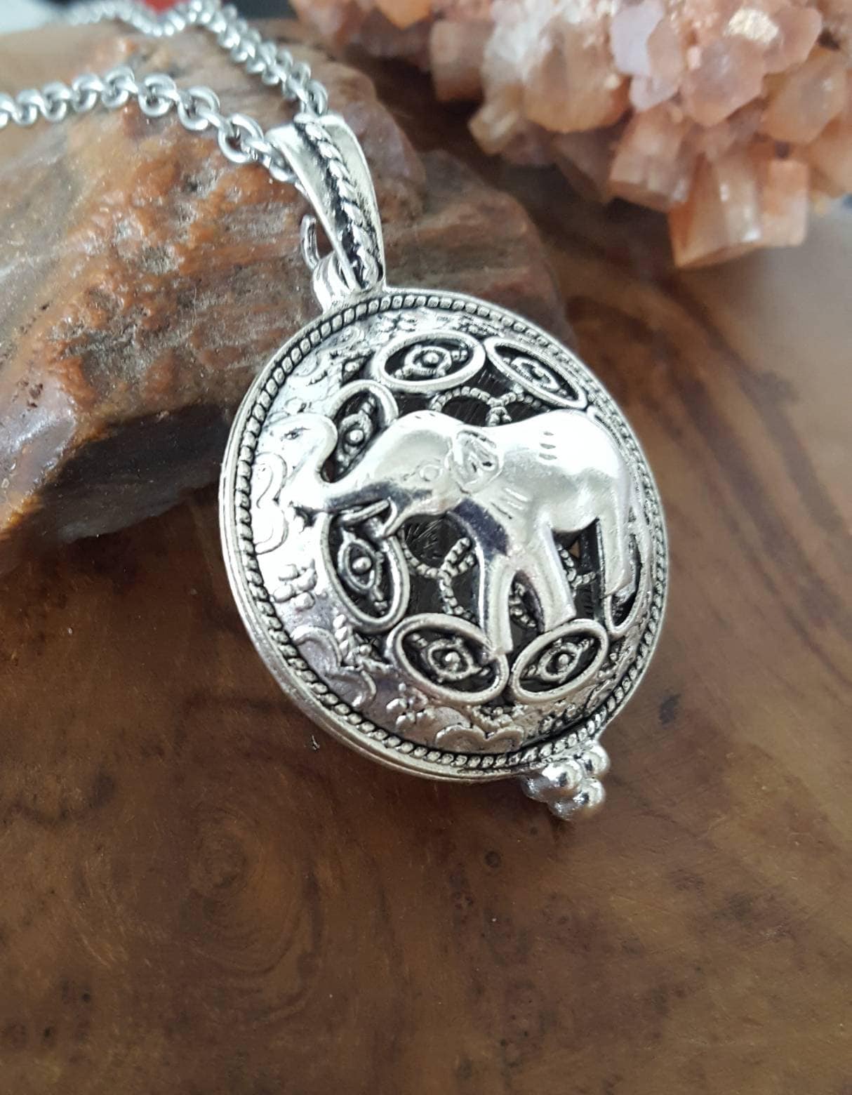 Elephant Locket | Elephant Urn Locket | Keepsake Jewelry Cremation ...