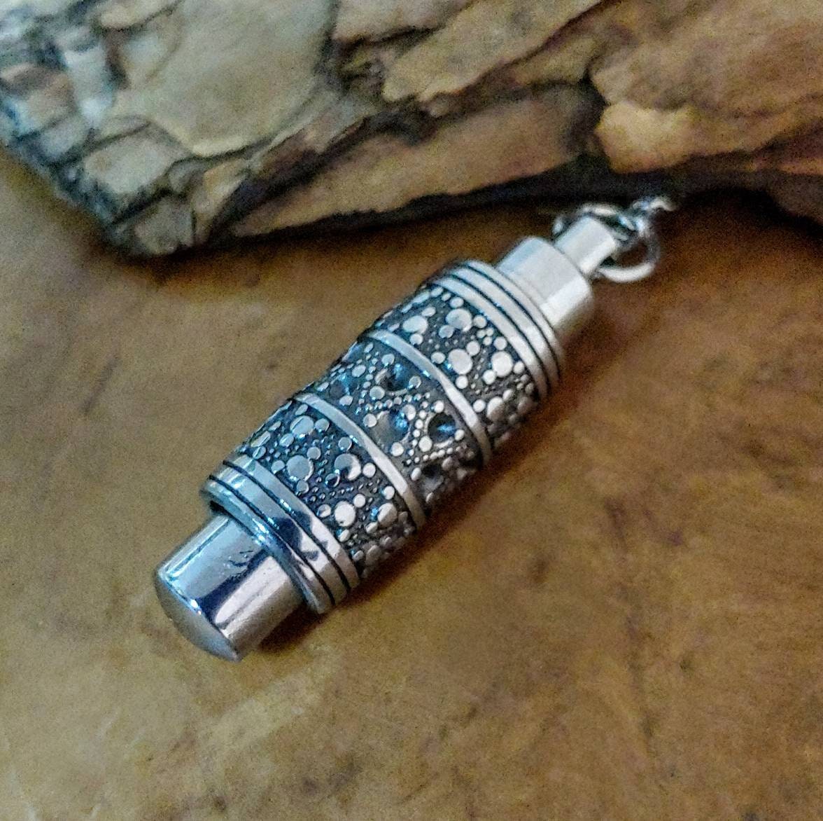 Geometric Design Urn Pendant | Keepsake Necklace | Stainless Steel ...