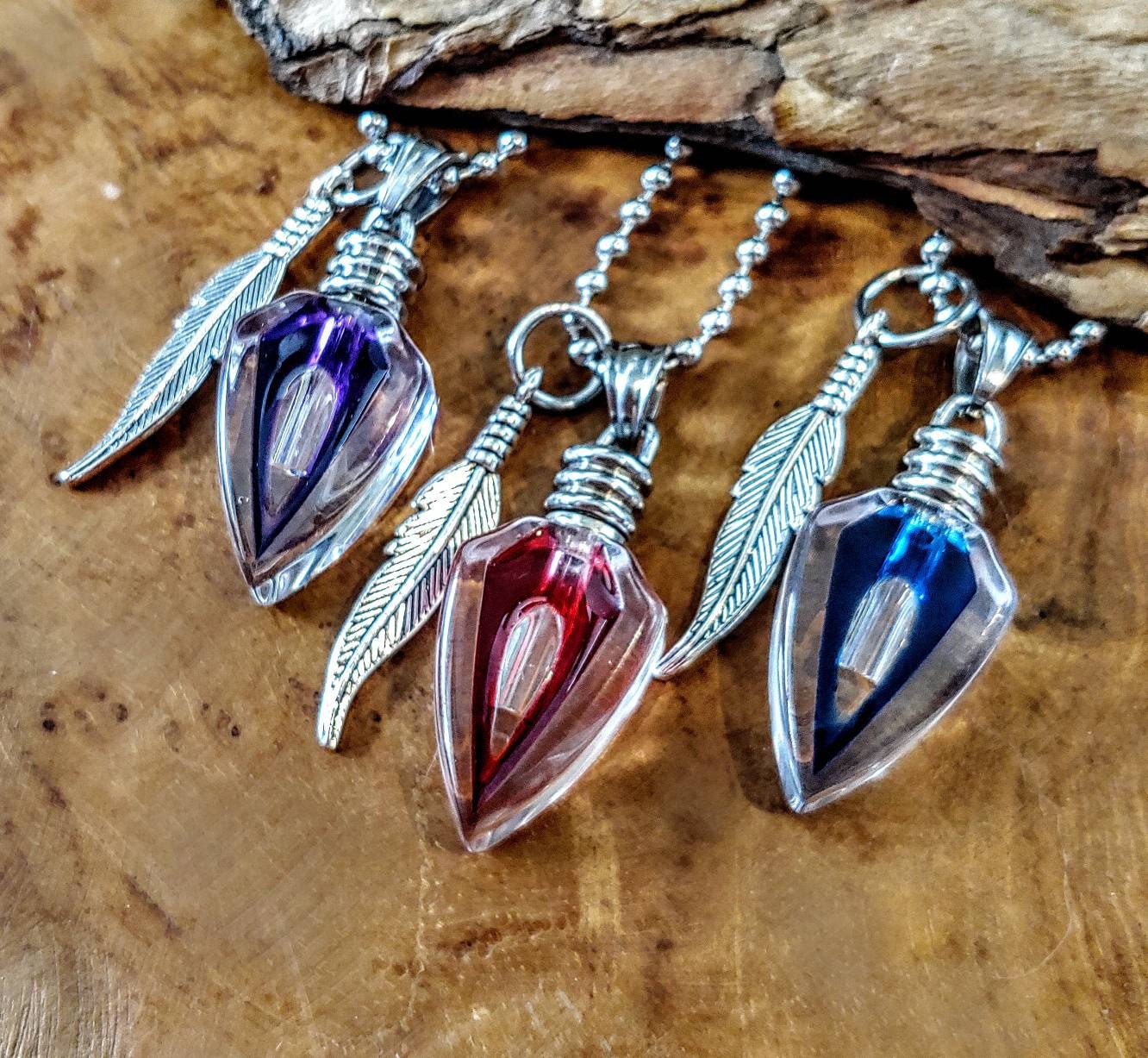 Tribal Arrowhead Urn Necklace | Cremation Jewelry | Ash Holder | Urn ...
