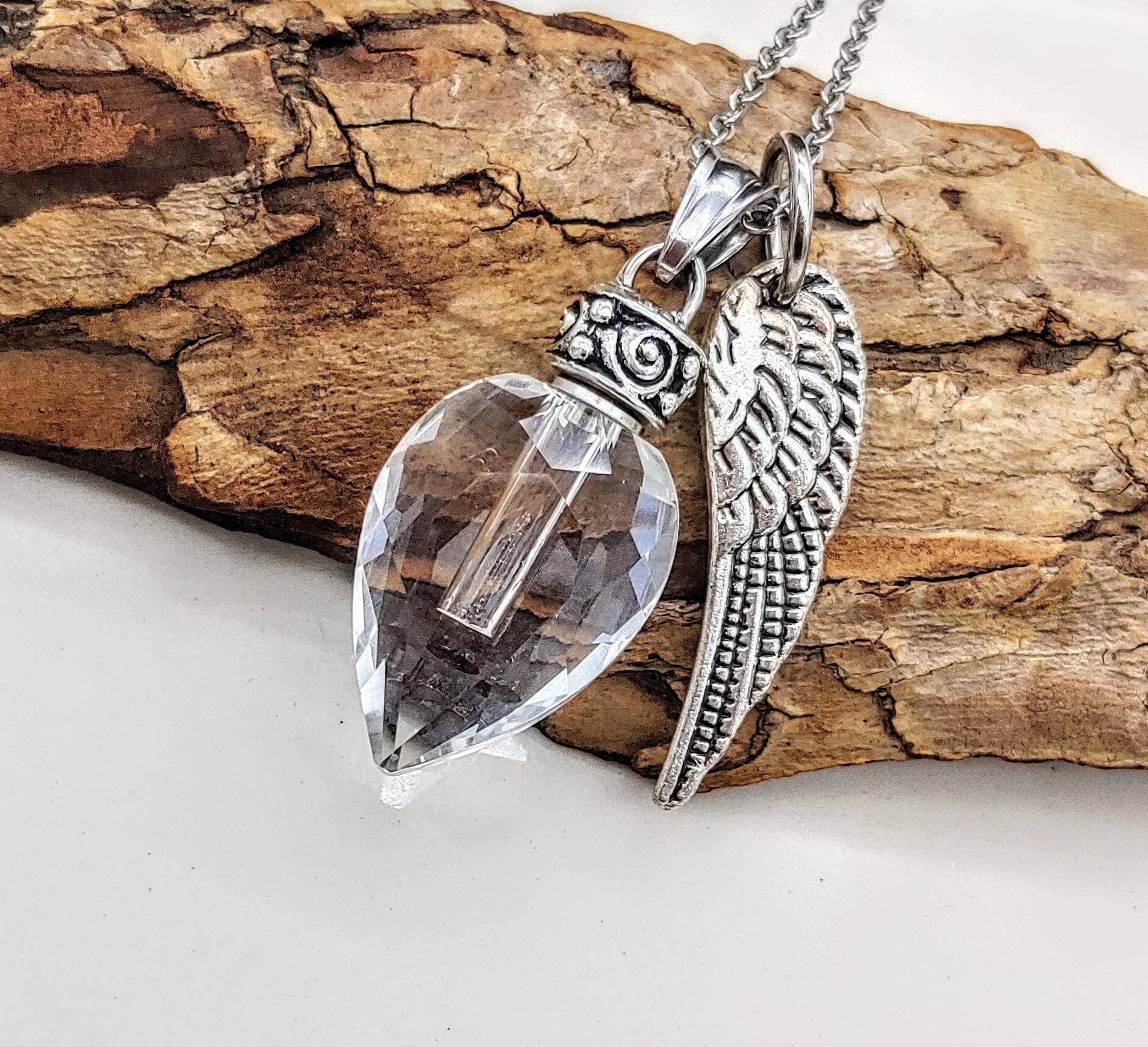 Urn Jewelry Crystal Urn Necklace for Ashes Cremation | Etsy