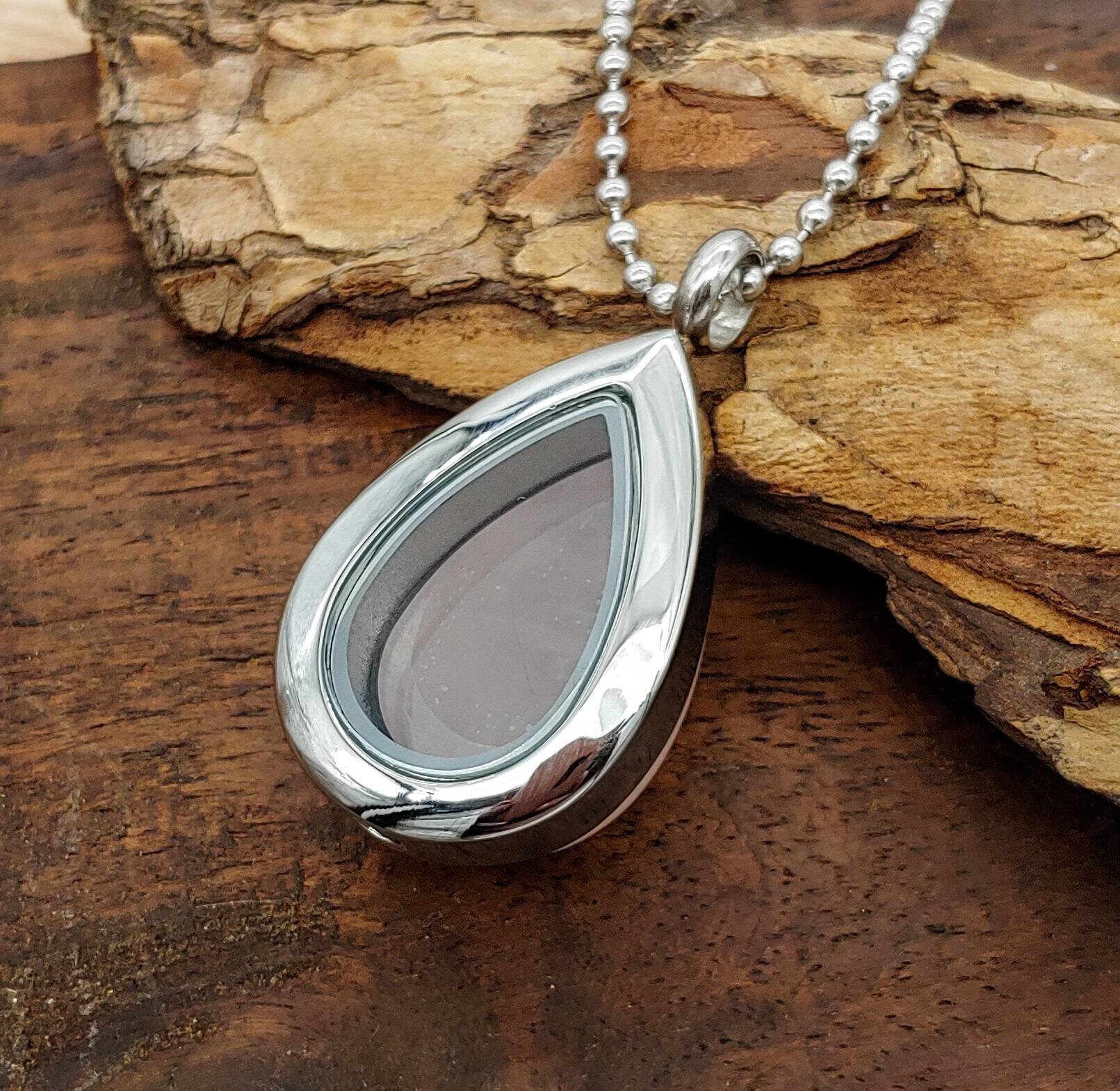 Rose Quartz Crystal Urn Locket | Ashes Necklace | Glass Locket ...