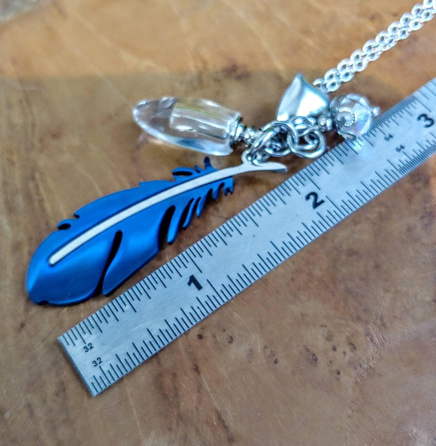 Blue Bird Feather Urn Necklace | Memorial Urn | Mourning Jewelry ...