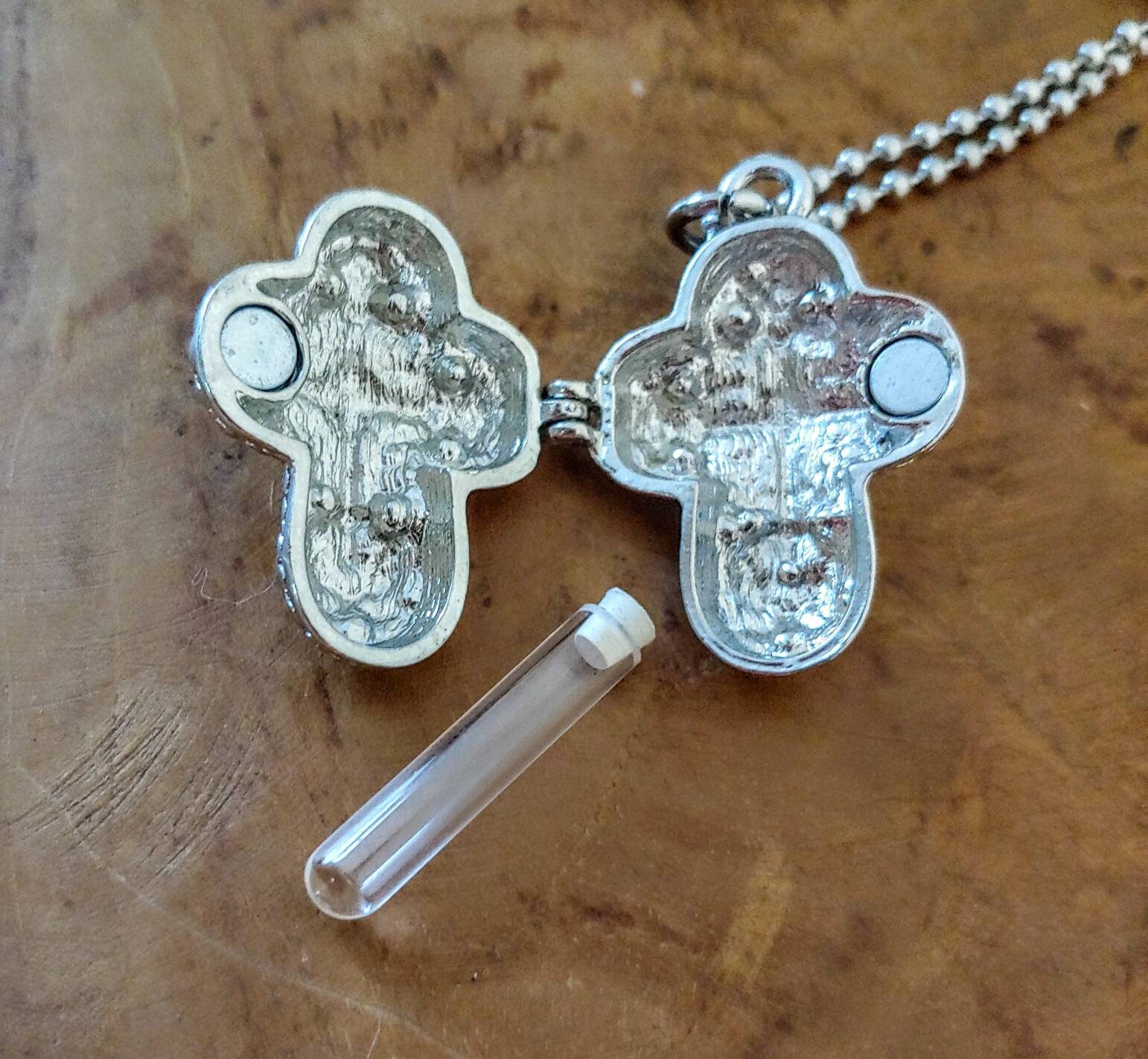 Celtic Cross Locket | Fillable Jewelry | Cross Urn Necklace | Holy ...