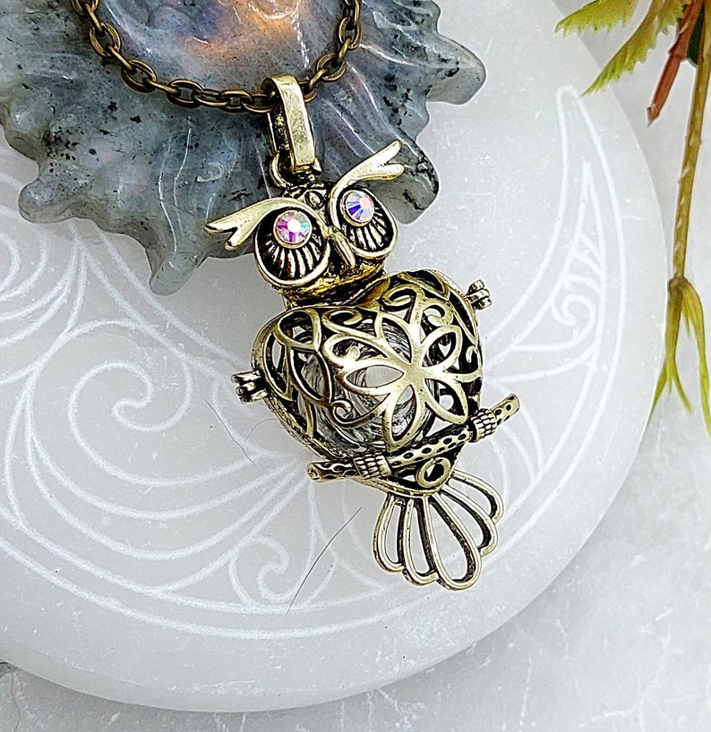 Keepsake Jewelry Locket Bronze Owl Urn Locket With Glass for - Etsy