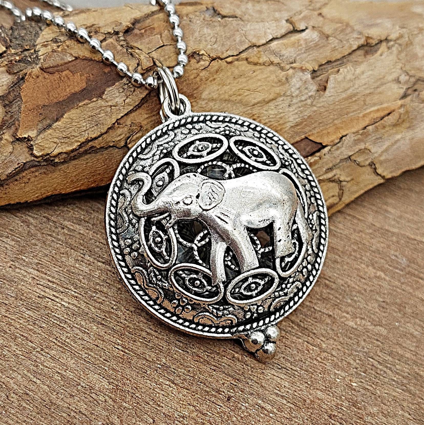 Elephant Urn Locket Necklace | Keepsake Jewelry | Cremation Jewelry ...