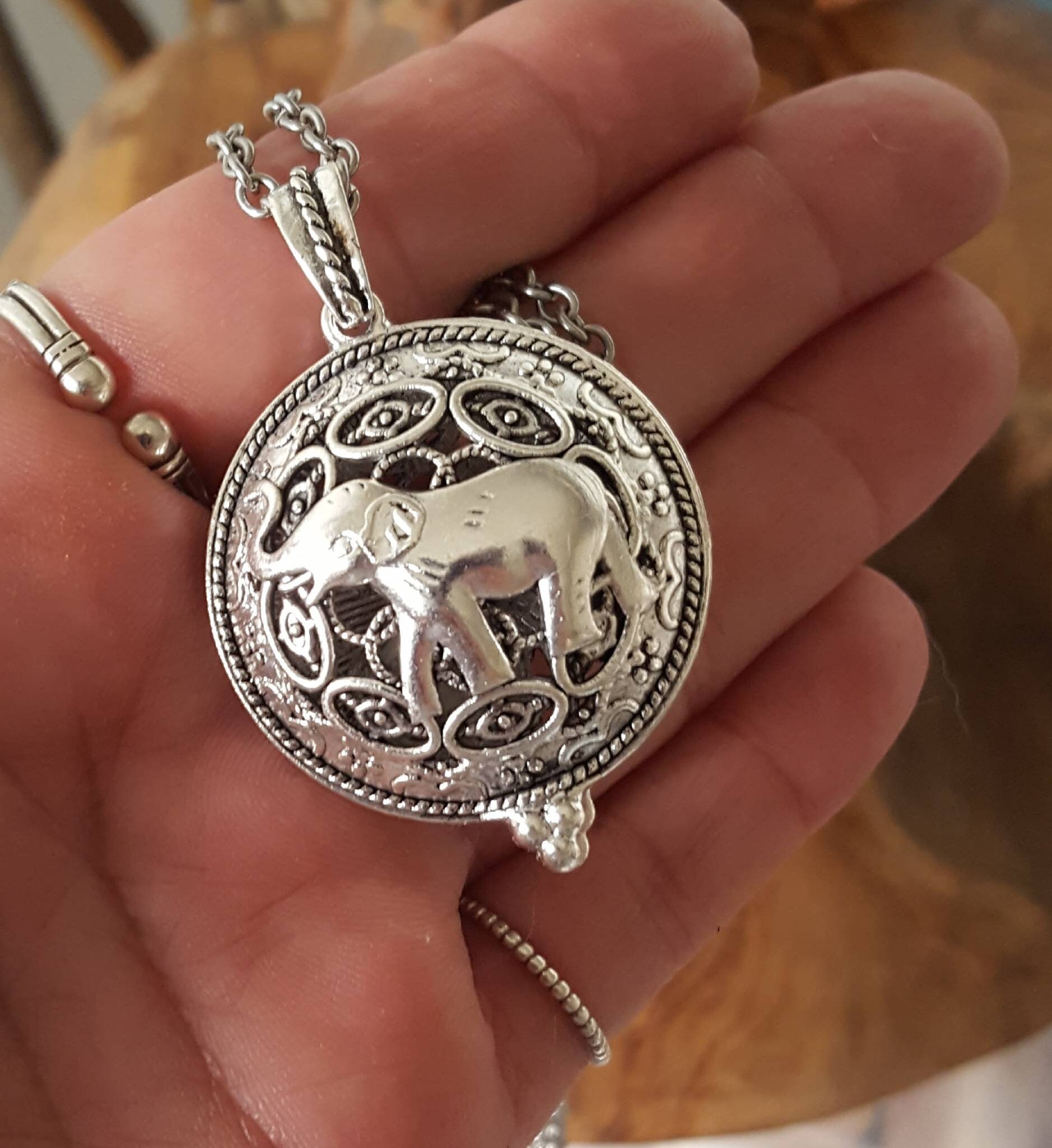 Elephant Locket | Elephant Urn Locket | Keepsake Jewelry Cremation ...
