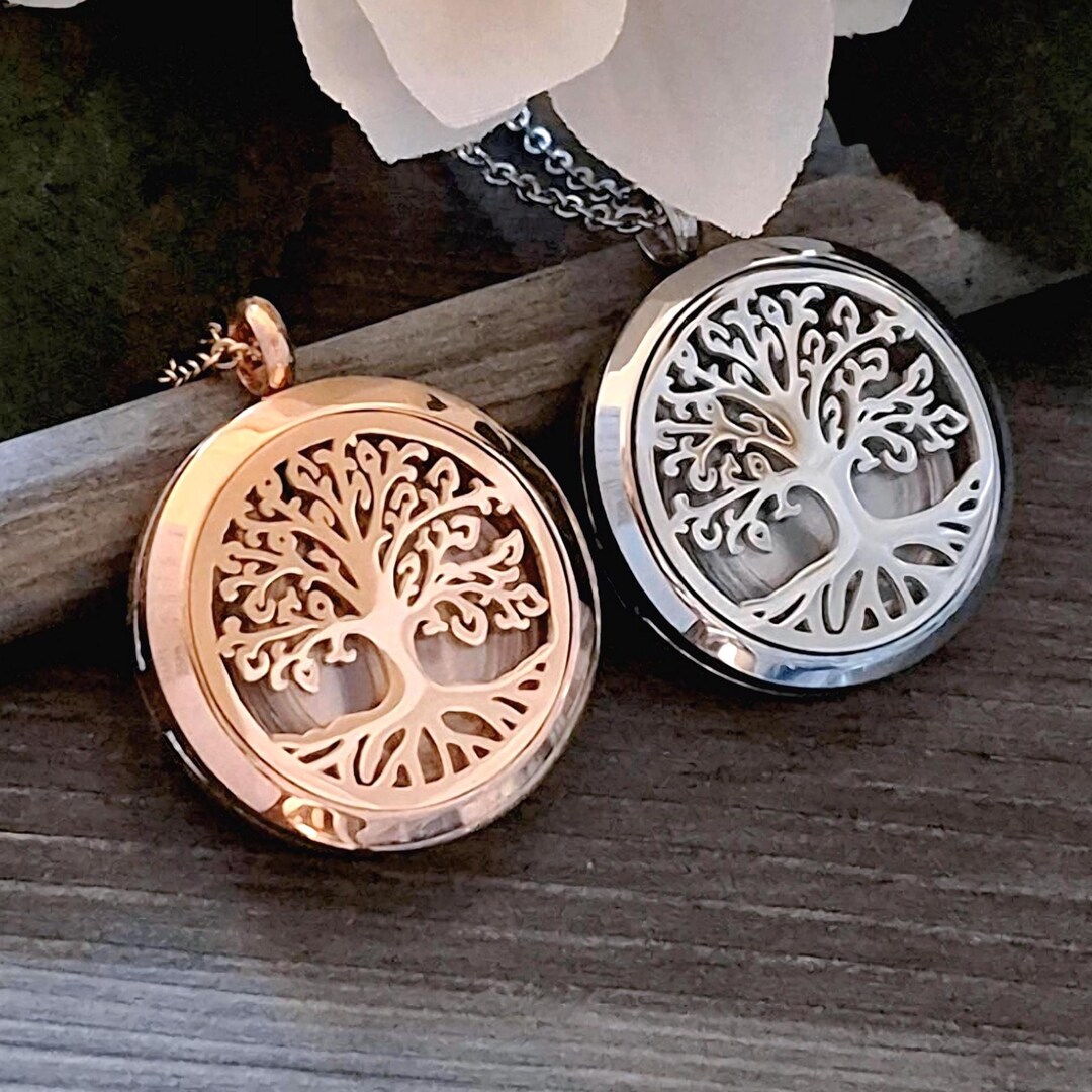 Tree of Life Cremation Locket, Stainless Steel Cremation Necklace for ...