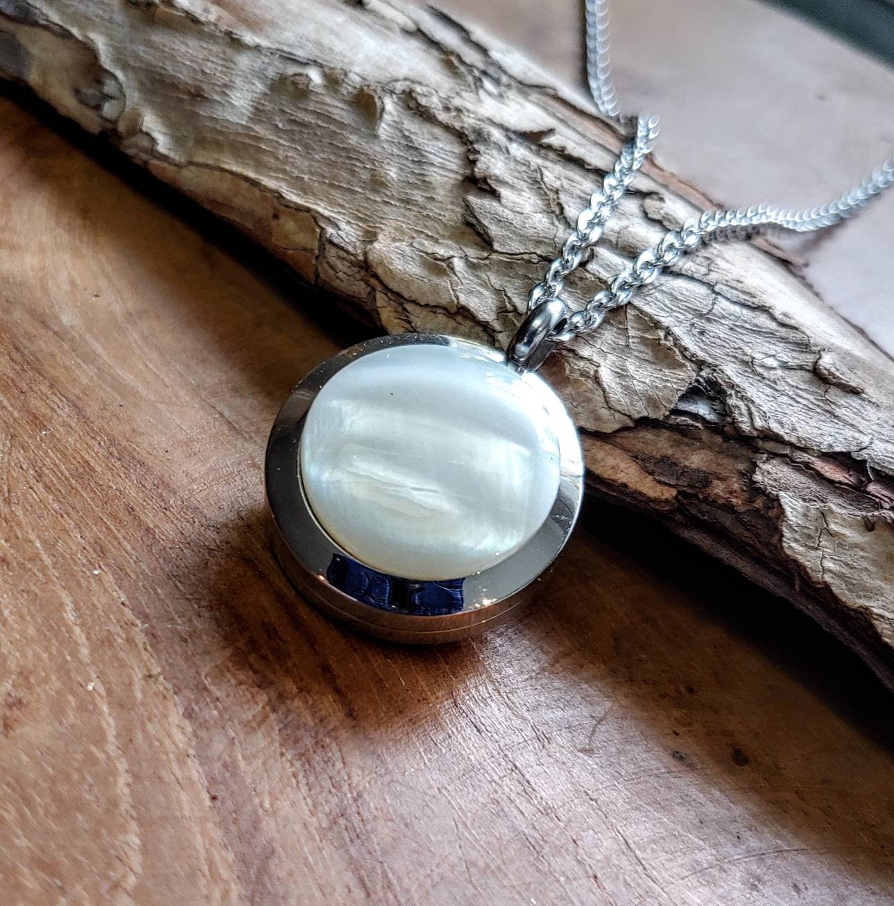 Mother of Pearl Locket Necklace | Memorial Jewelry | Shell Urn Necklace ...