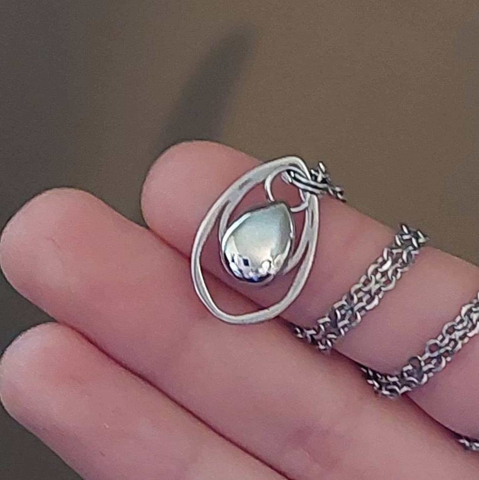 Tiny Tear Ashes Keepsake Urn Pendant Necklace for Ashes - Etsy