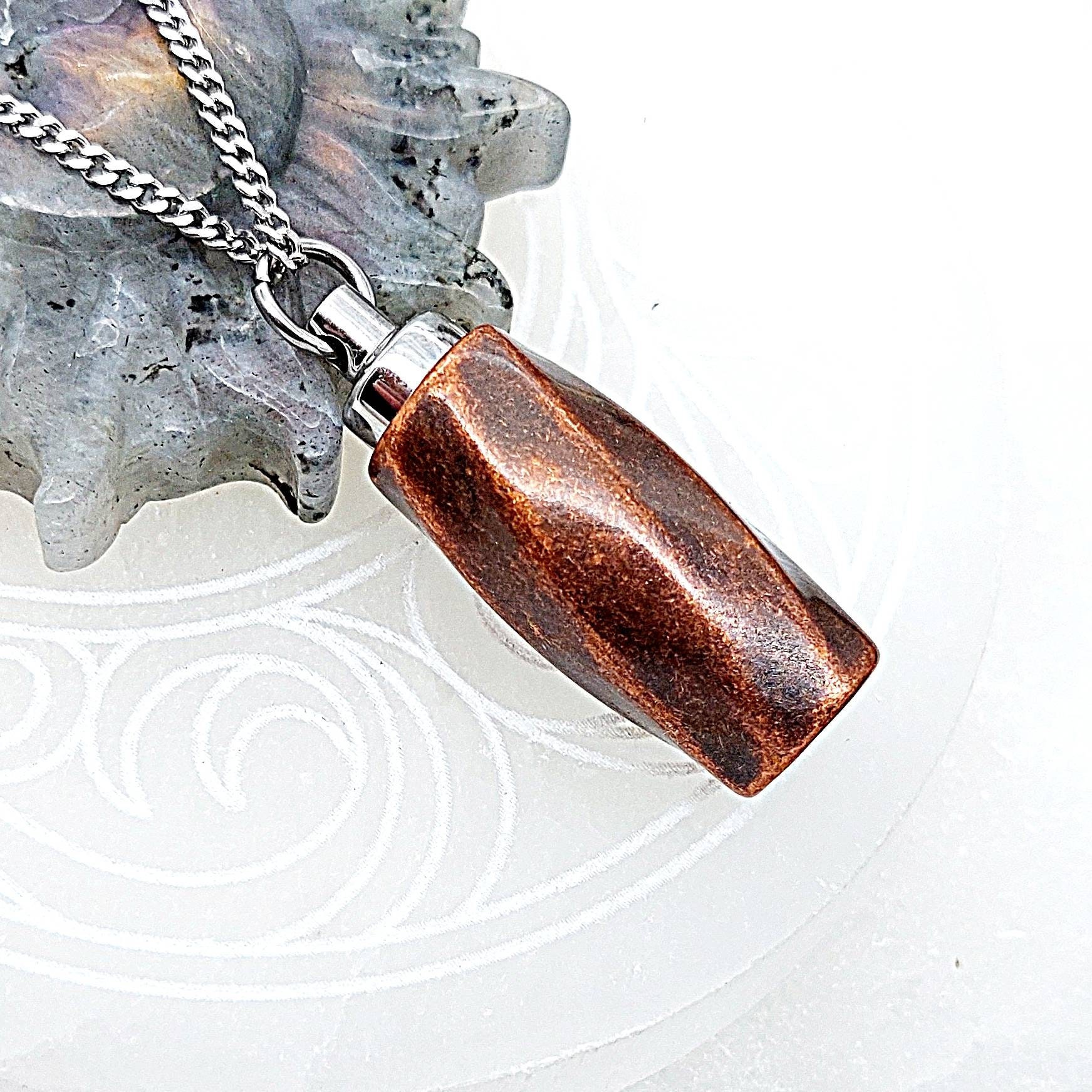 Keepsake Ash Holder Weathered Look Copper tone Urn Pendant Necklace ...