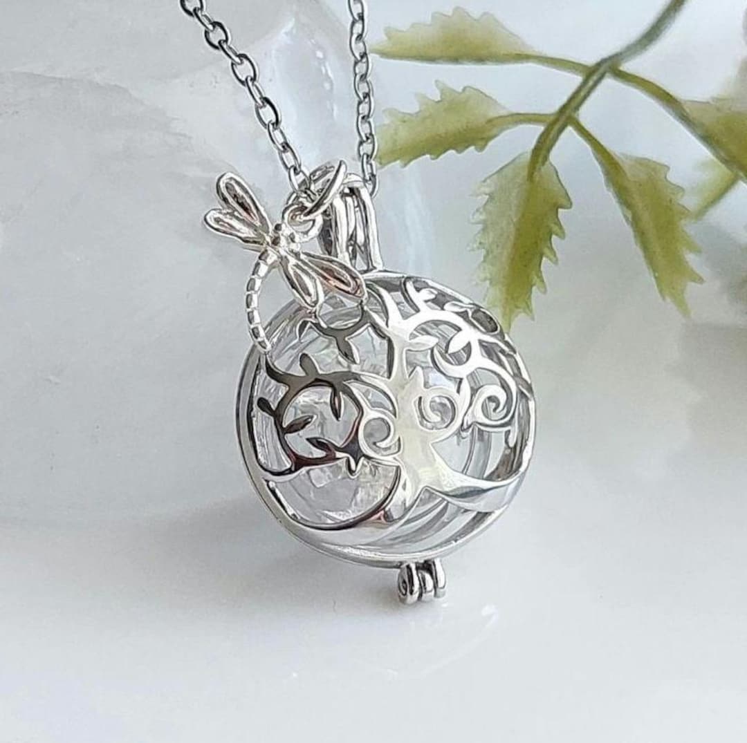 Sterling Silver Tree of Life Locket : Urn Necklace for Ashes ...