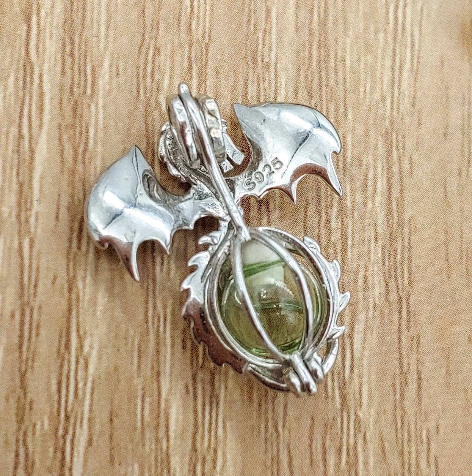 Sterling Silver Dragon Locket Urn Necklace for Ashes | Keepsake ...