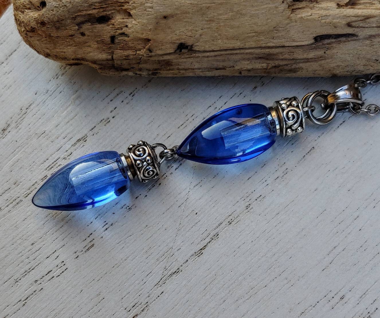 Glass Teardrop Double Urn Pendant Necklace | Cremation Jewelry ...