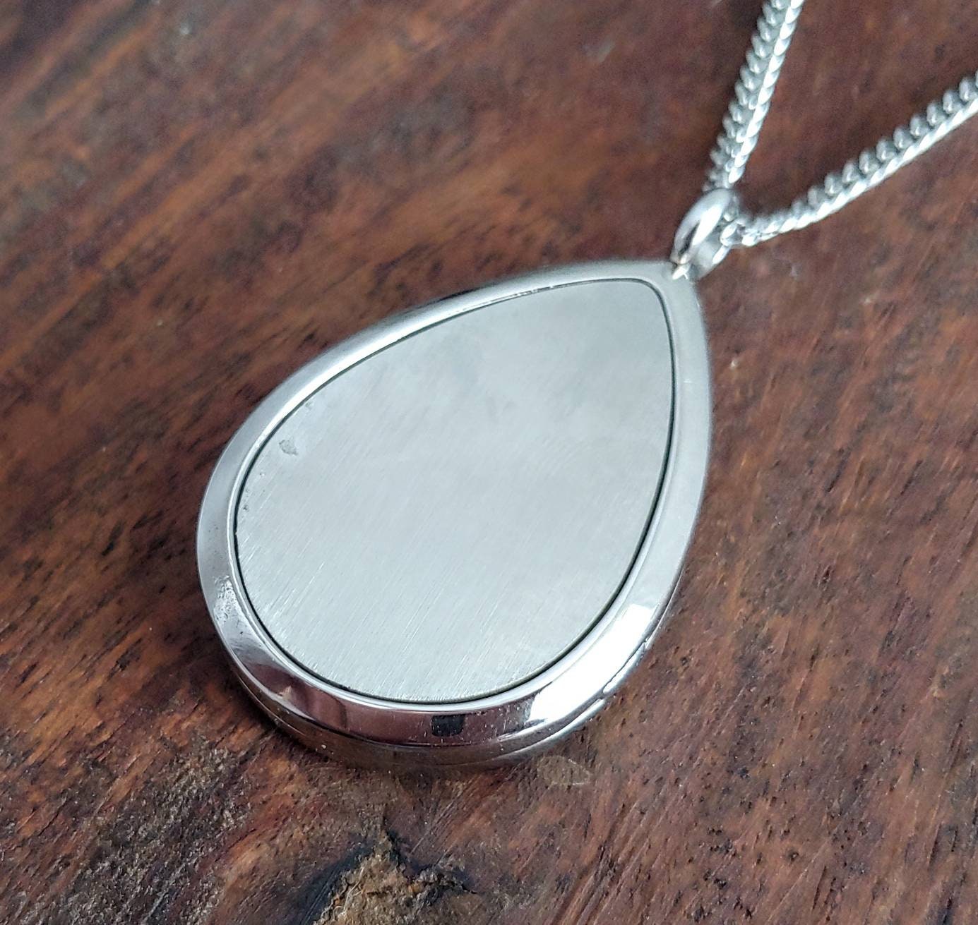 Large Teardrop Locket Cremation Necklace for Ashes, Hair, Fur, Flowers ...