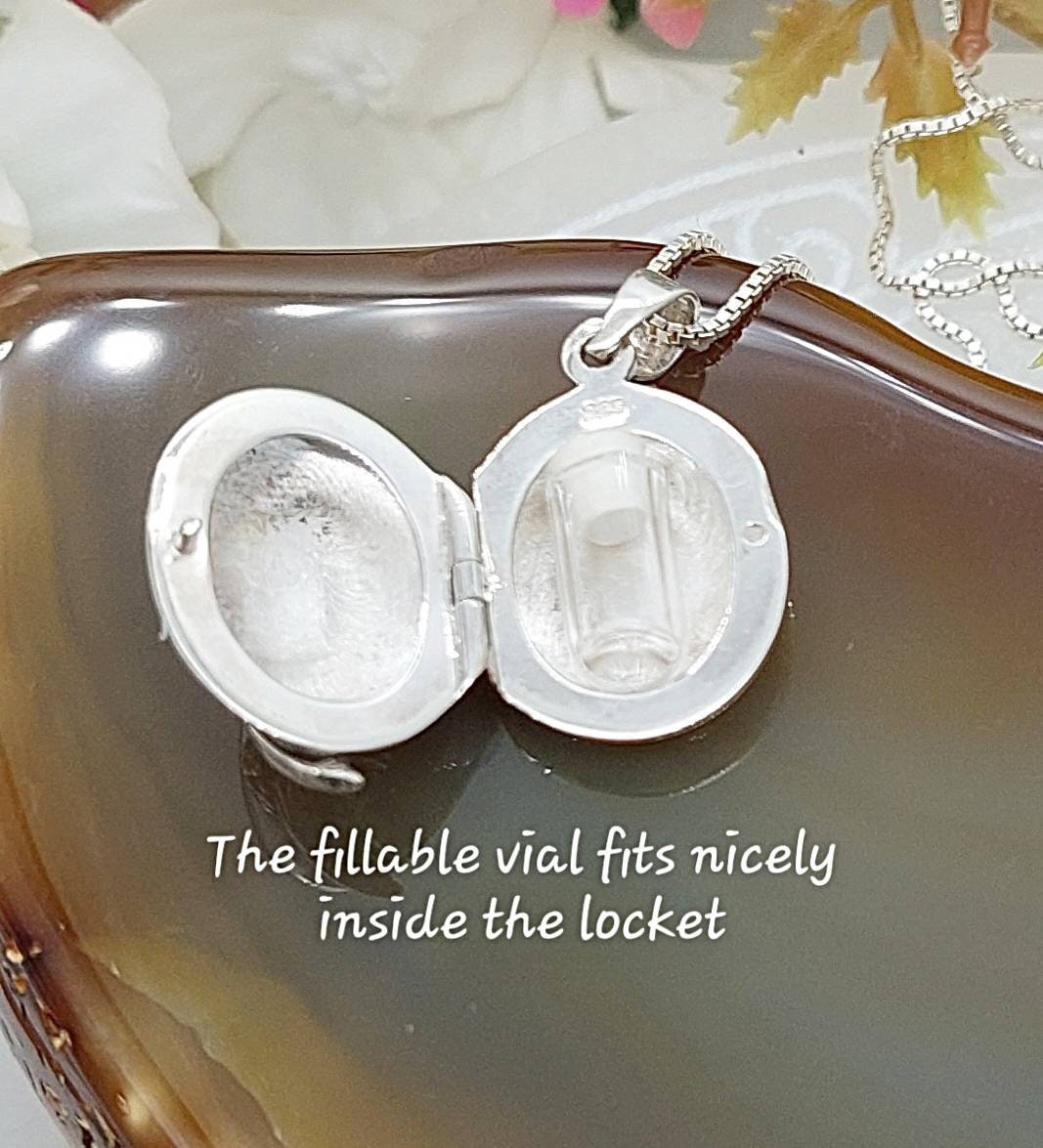 Small Sterling Silver Otter Locket | Urn Necklace | Urn Jewelry for ...