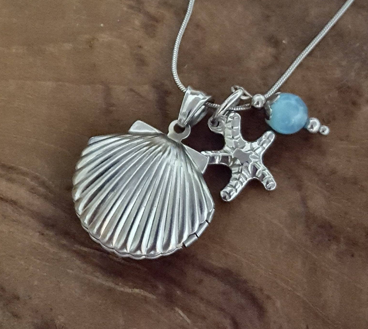 Sea Shell Locket Necklace for Ashes Sand Keepsake Jewelry | Etsy