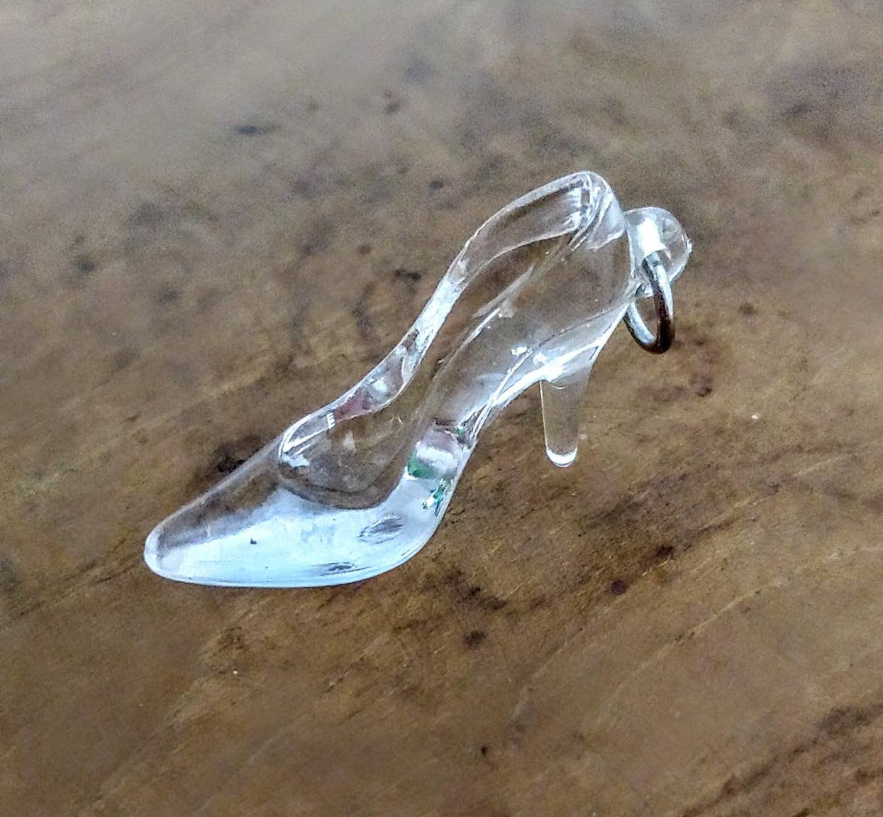 Glass Slipper Charm High Heel Charm Cinderella slipper | Clear Acrylic ...