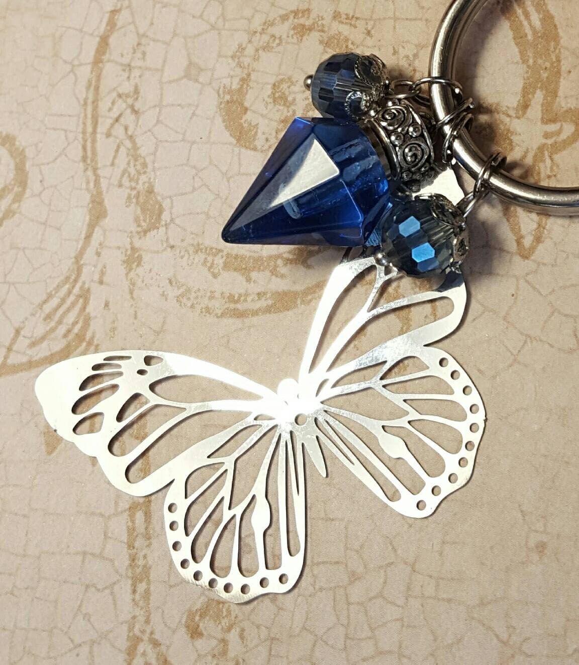 Butterfly Urn Keychain Crystal Urn Purse Charm | Memorial Jewelry ...