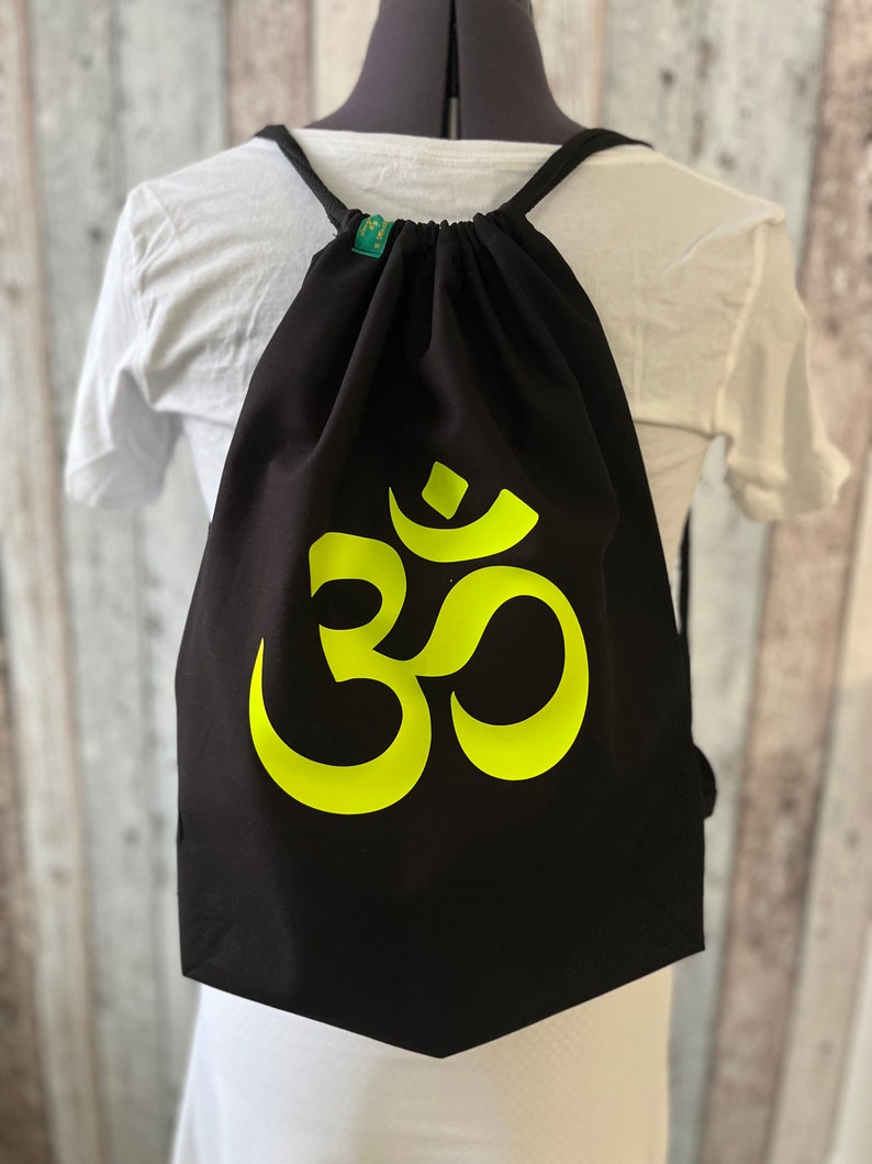 Goa Gym Bag Black Bag Om Backpack - Etsy