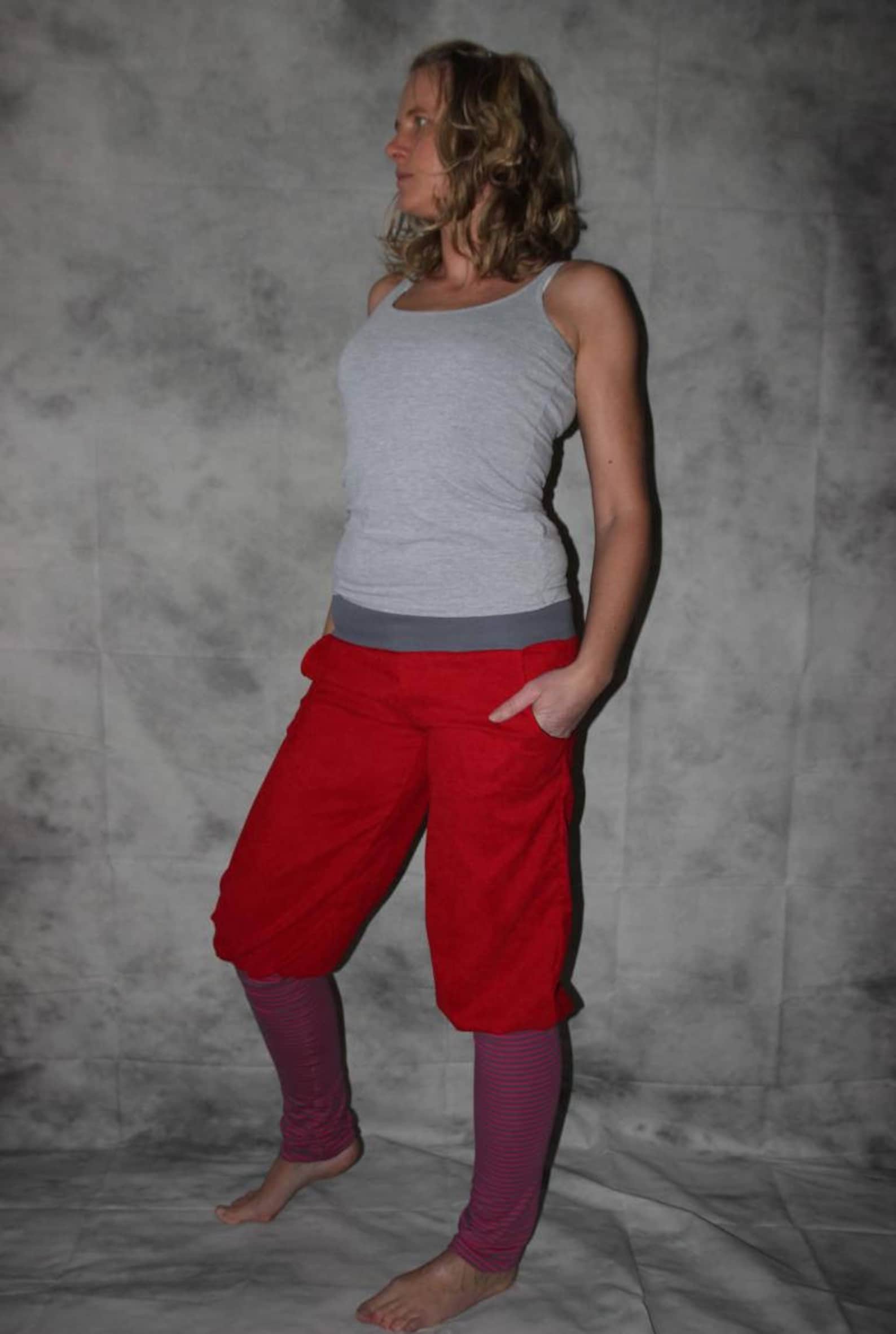 Rote Knickerbocker Pumphose Cord gestreifte Stulpen Cordhose - Etsy.de