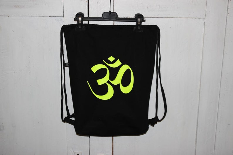 Goa Gym Bag Black Bag Om Backpack - Etsy