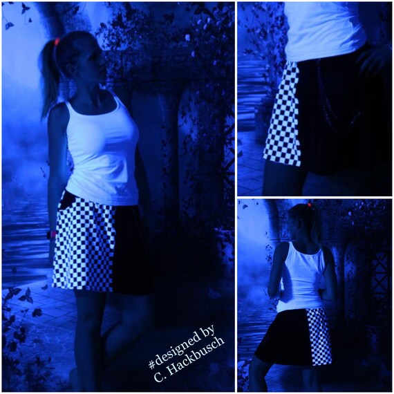 Black and White Checkered Rock Checkerboard Necklace Punk Goa - Etsy