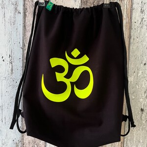 Goa Gym Bag Black Bag Om Backpack - Etsy