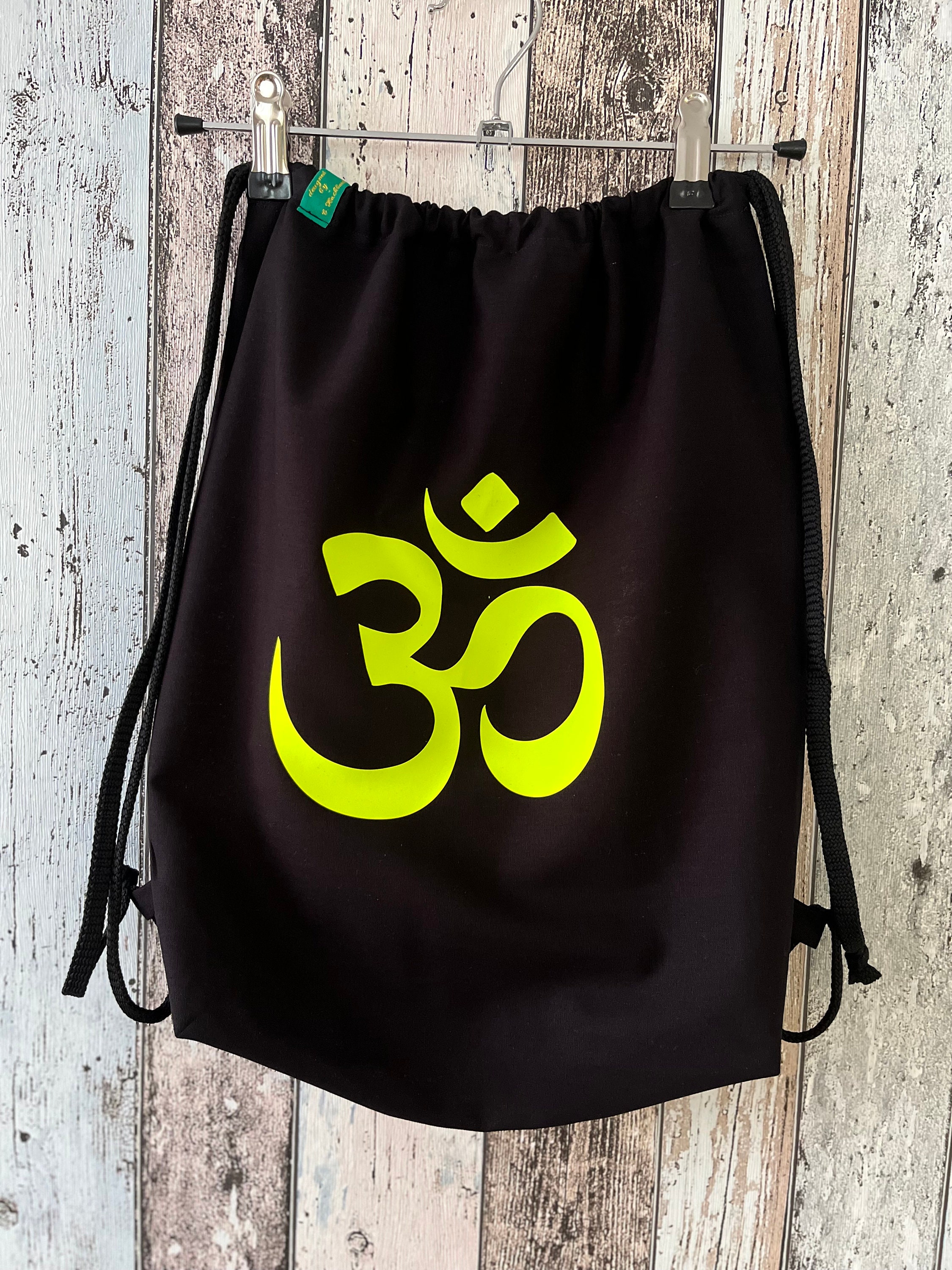 Goa Gym Bag Black Bag Om Backpack - Etsy