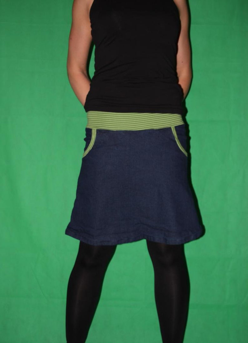 Jeansrock, Stretch Rock, Jeans Rock, blauer Rock, midi Gr. 36 44 - Etsy.de