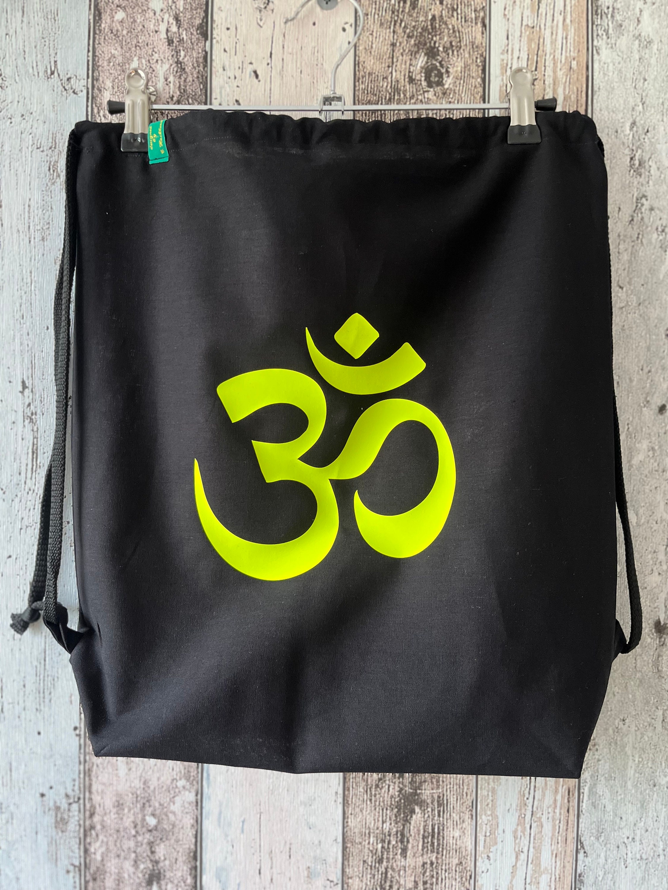 Goa Gym Bag Black Bag Om Backpack - Etsy
