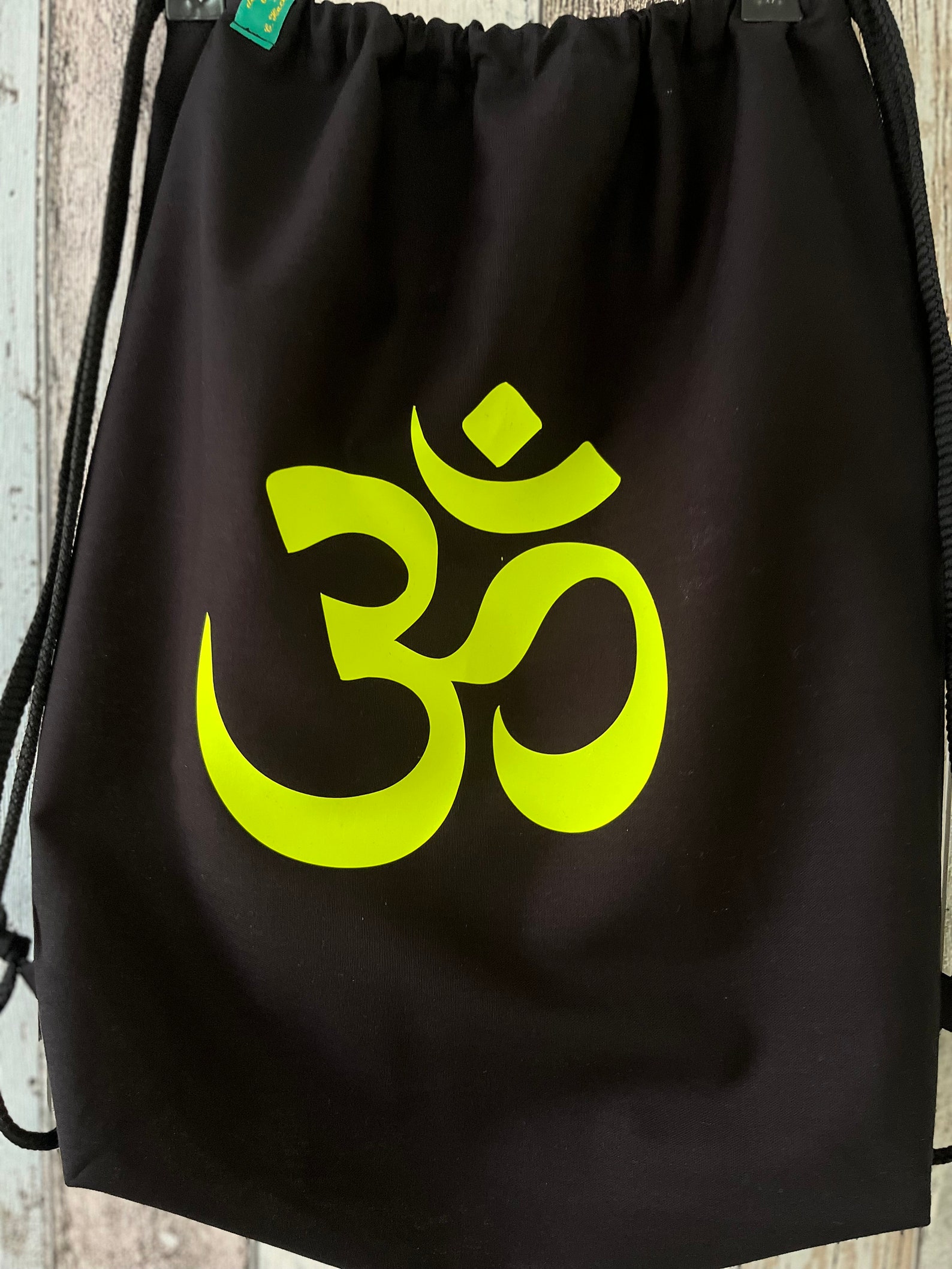 Goa Gym Bag Black Bag Om Backpack - Etsy