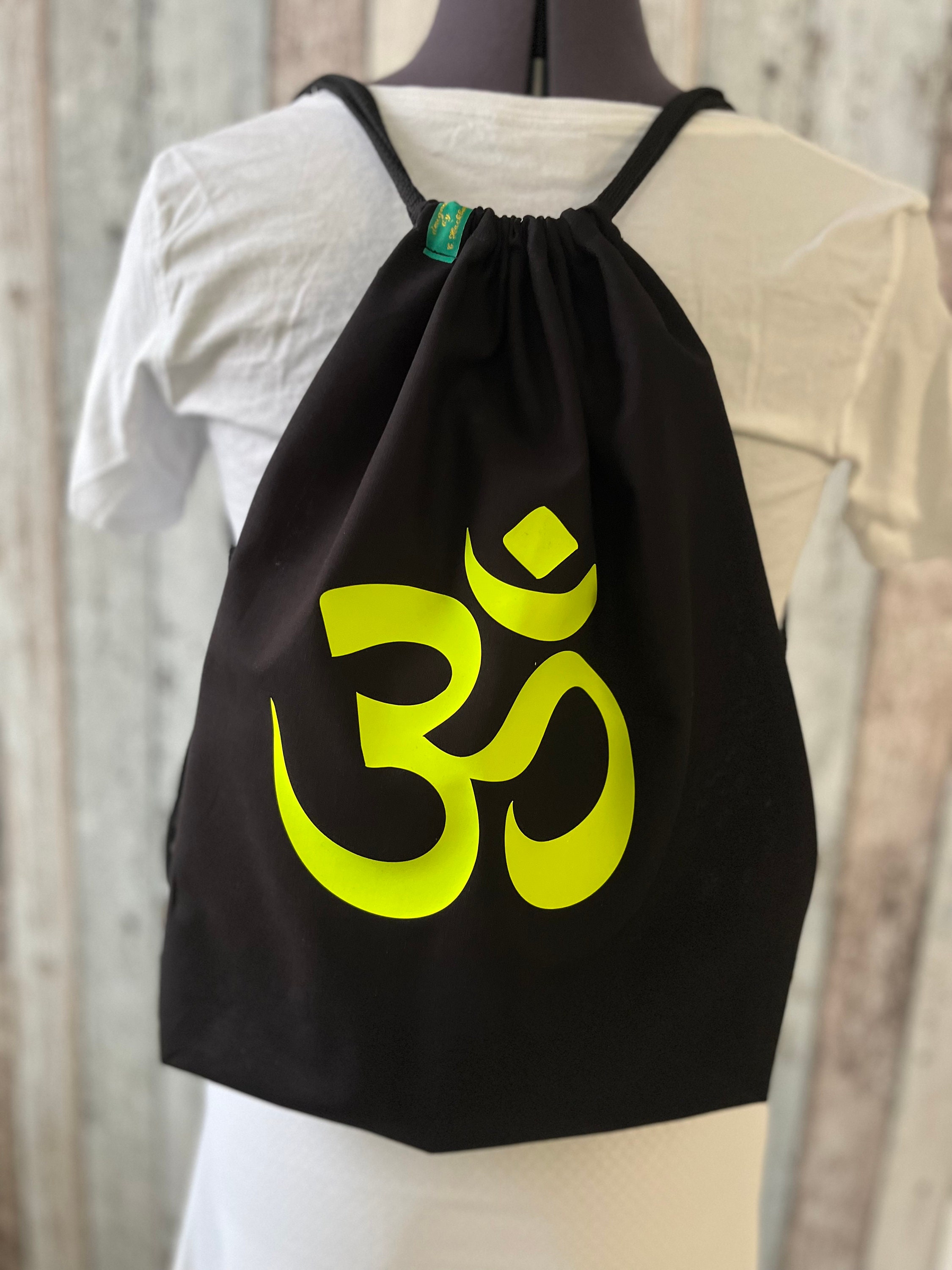 Goa Gym Bag Black Bag Om Backpack - Etsy