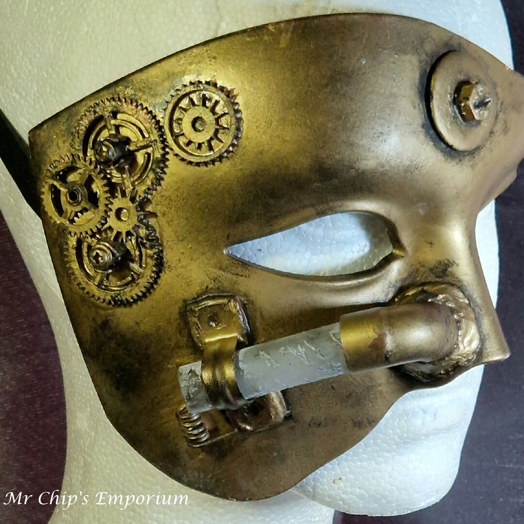Steampunk Phantom Masquerade Cosplay Half Mask. (design #5) - Etsy