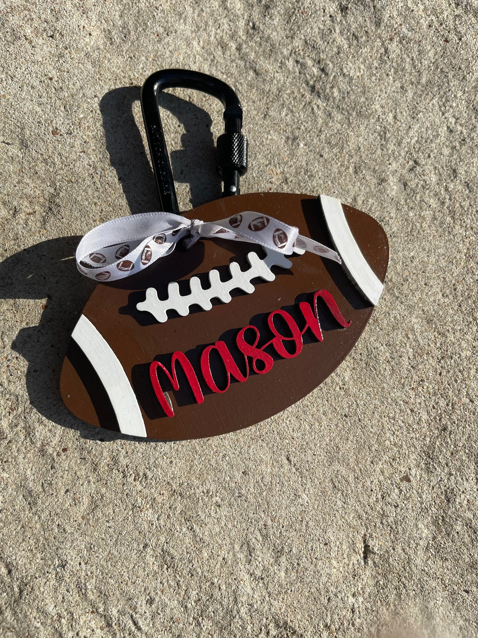 Football Mom Accessories- Mom Personalized Bag Tag - Football Bag Charm ...