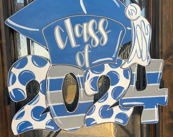 Door Decoration for Graduation, Door Hanger for Class of 2024 ...