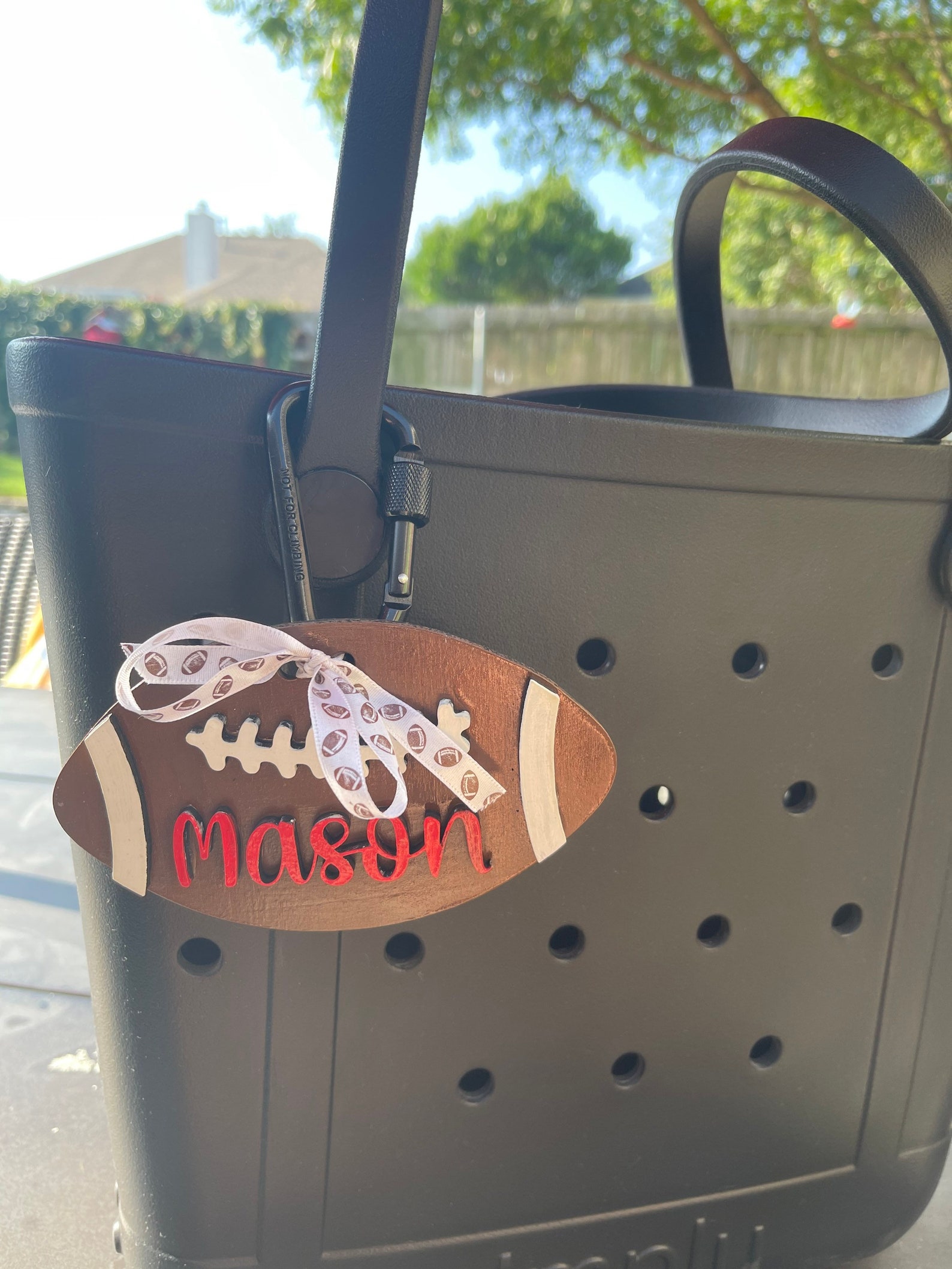 Football Mom Accessories- Mom Personalized Bag Tag - Football Bag Charm ...