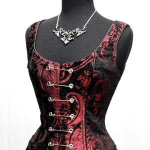 PIN BODICE Red/black Tapestry - Etsy