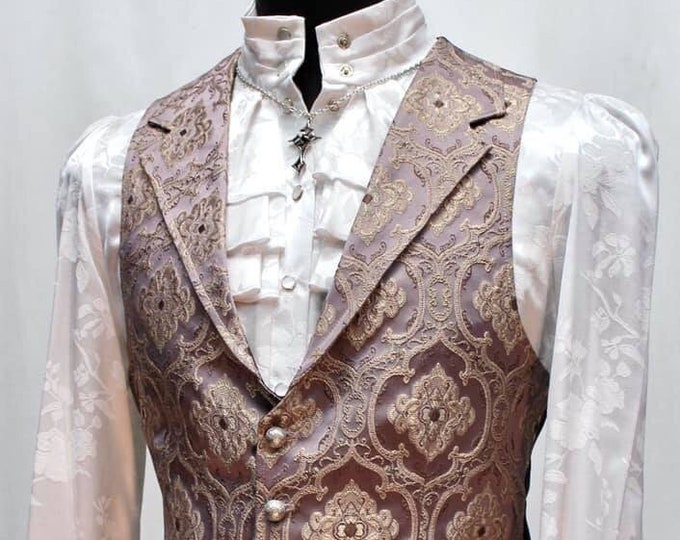 ARISTOCRAT VEST Lavender Edwardian Brocade - Etsy