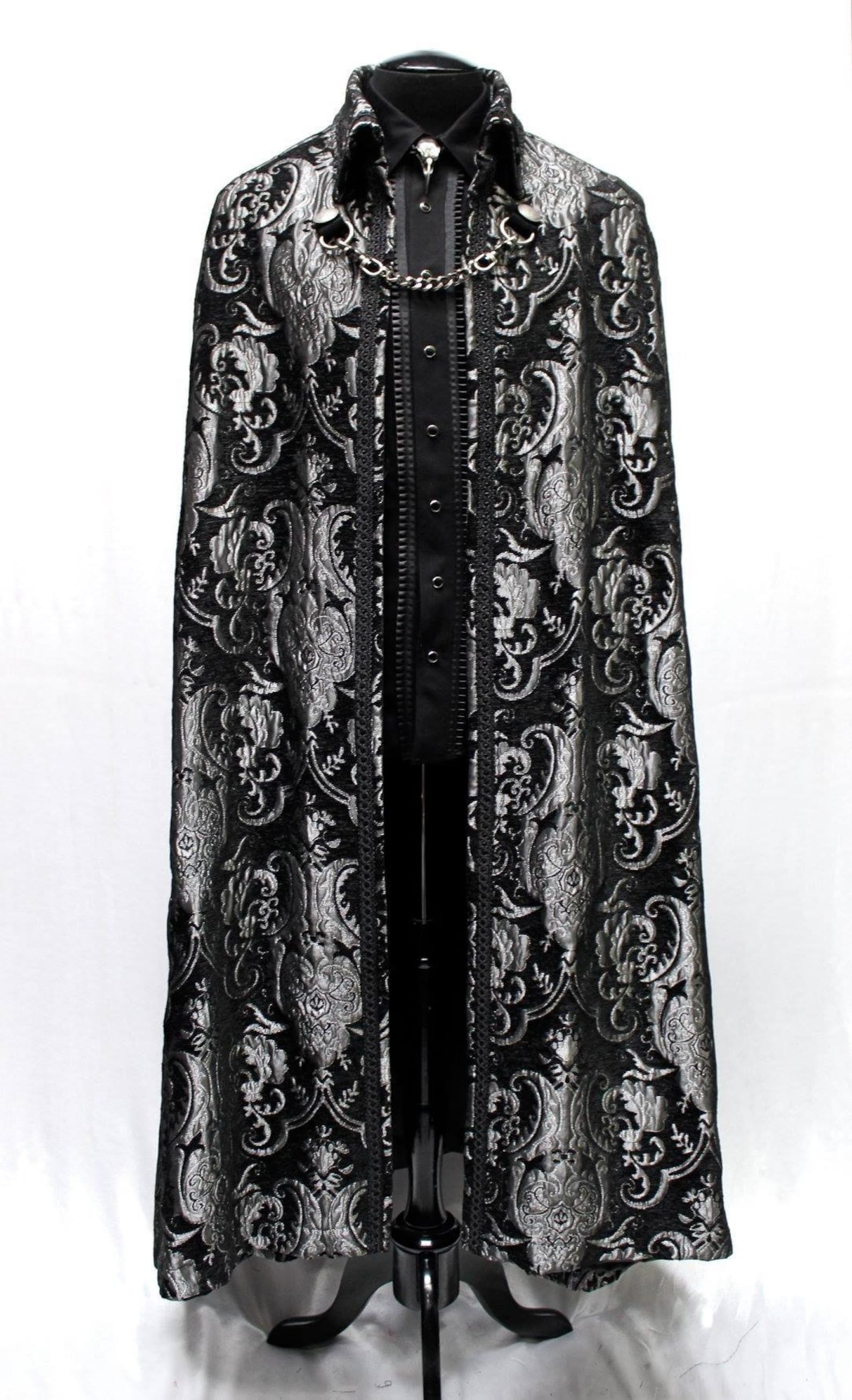 CLOAK OF DARKNESS - Silver/black Tapestry - With Black Lining - Etsy