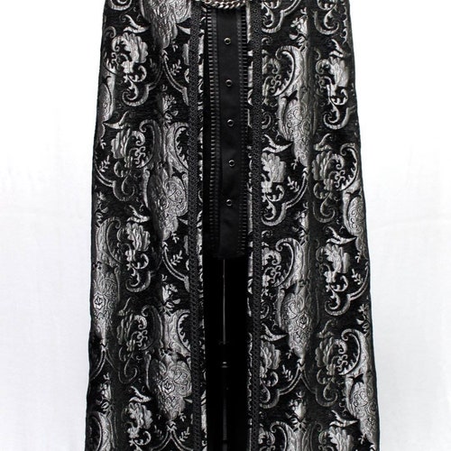 CLOAK OF DARKNESS Silver/black Tapestry With Black Lining - Etsy