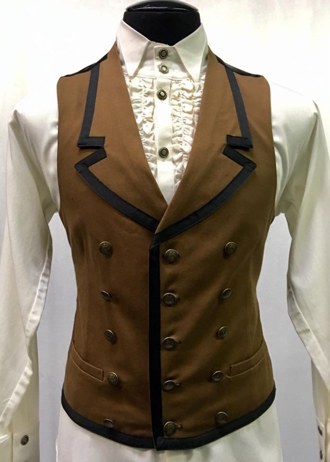 COMMODORE VEST Brown Vest - Etsy