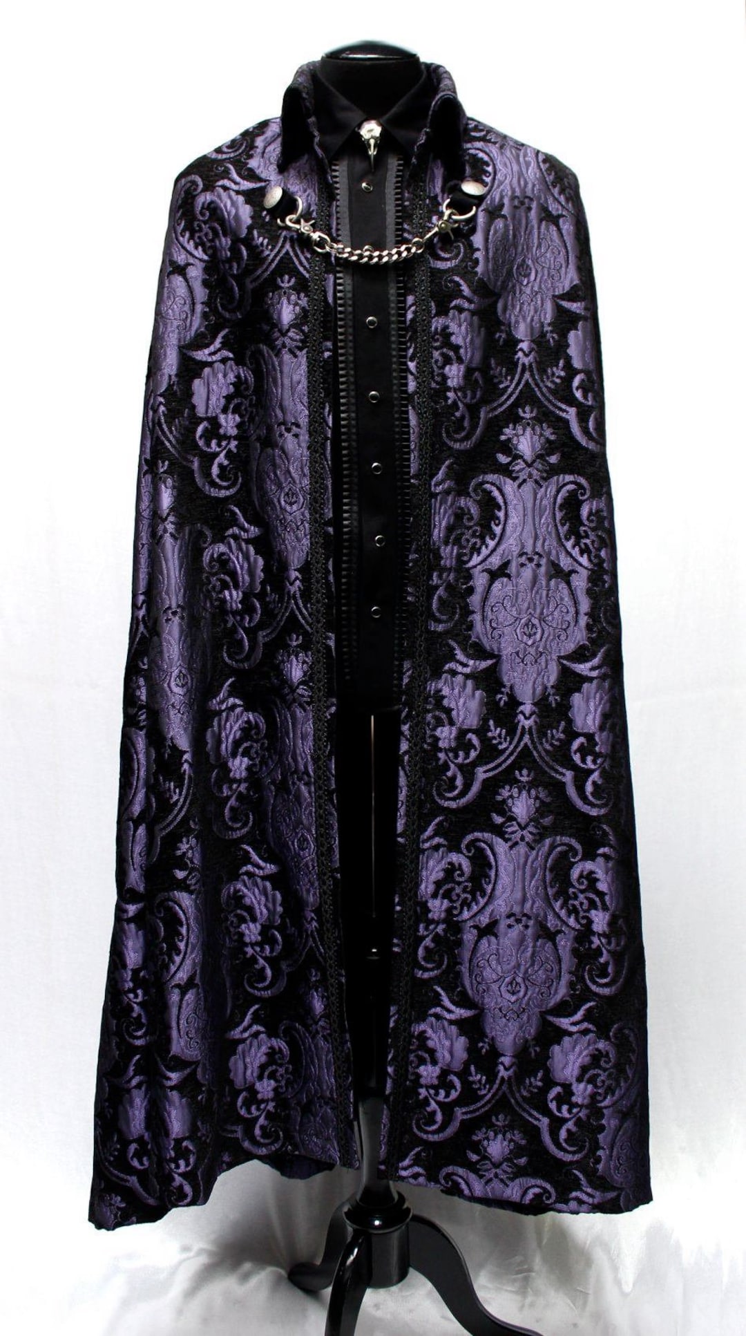 CLOAK OF DARKNESS - Purple/black Tapestry - With Black Satin Lining - Etsy