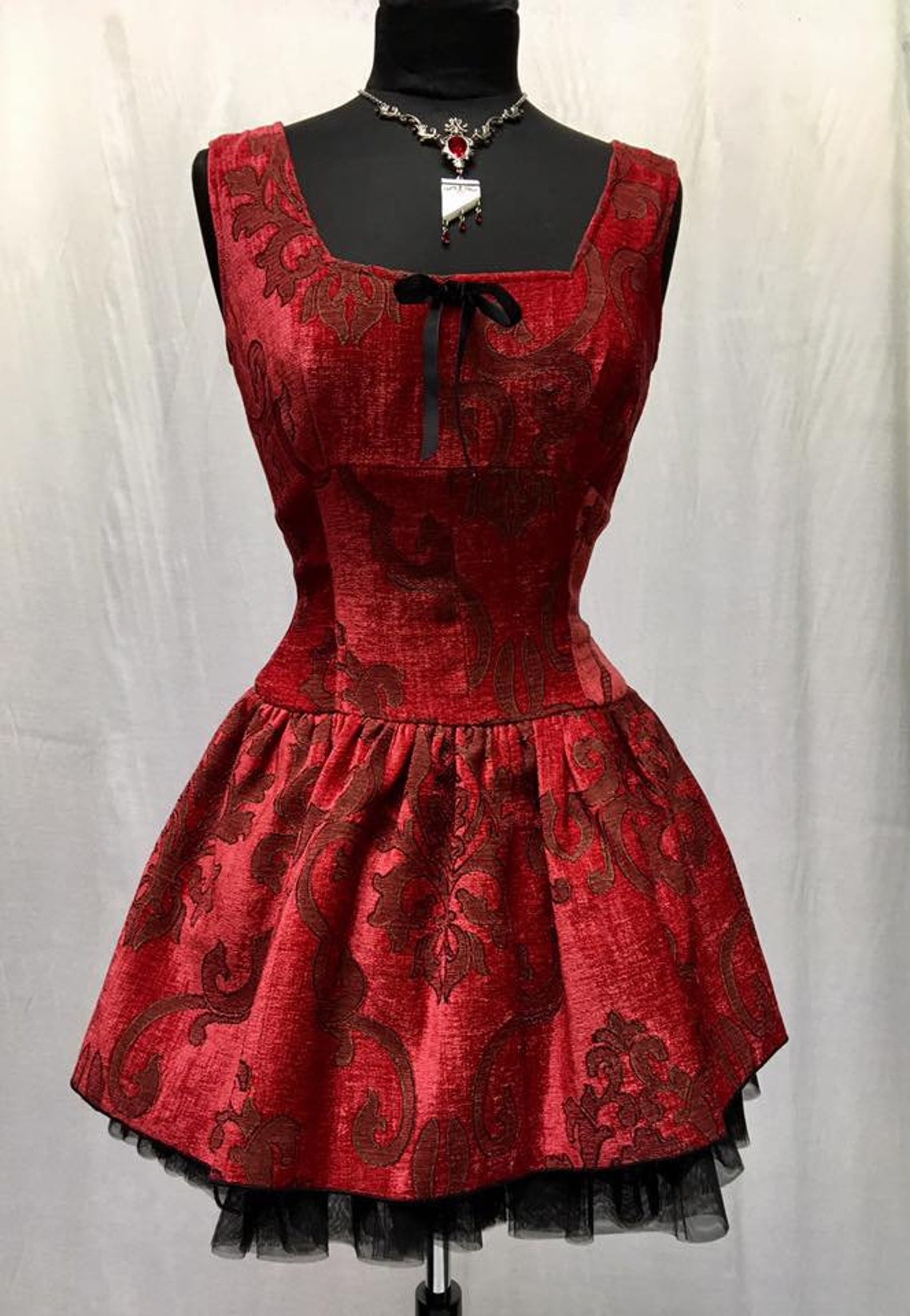 VICTORIAN BALLET DRESS - Red Velvet - Etsy