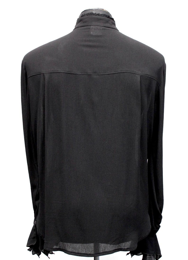 THE COUNT SHIRT Black Rayon - Etsy