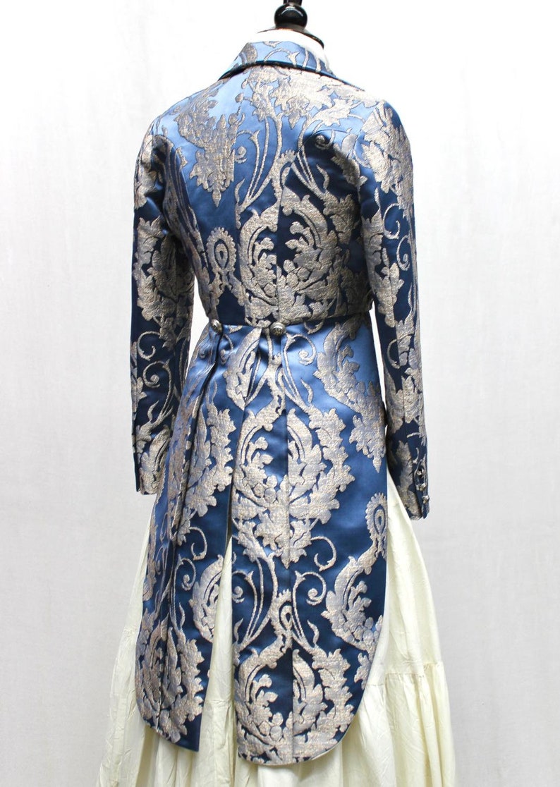 HARLEQUIN TAILCOAT - Ice Blue Satin Brocade - Only Size XXL Left! - Etsy